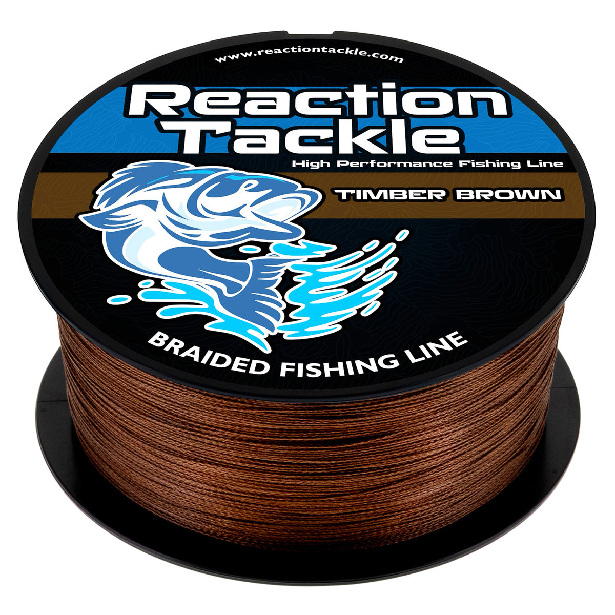 Reaction Tackle - Timber Brown Braided Fishing Line | NO FADE, High ...